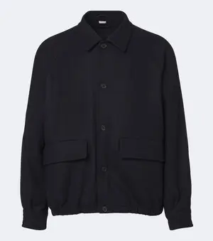 A.PRESSE Cashmere Blouson Jacket - Blue