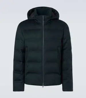 Zegna Elements Technical Cashmere Down Jacket - Green