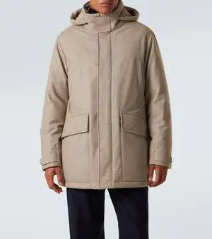Zegna Wool Down Hooded Jacket