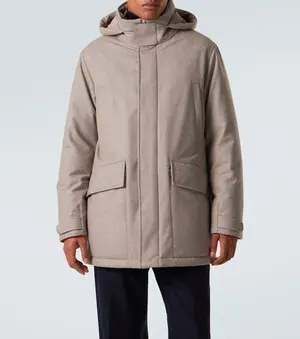 Zegna Wool Down Hooded Jacket