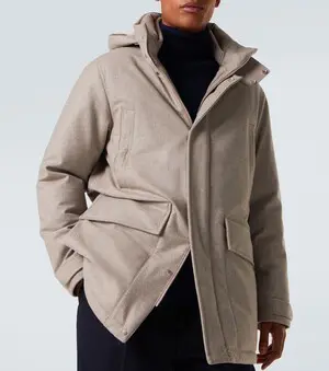 Zegna Wool Down Hooded Jacket