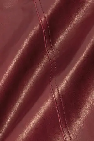 EAVES X Coco Aroa Leather Blazer Jacket - Beet Red