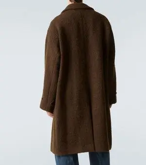 A.PRESSE Double-breasted Wool-blend Coat