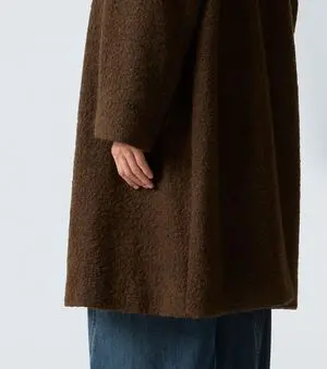 A.PRESSE Double-breasted Wool-blend Coat