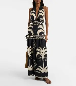 Johanna Ortiz Printed Cotton Maxi Dress
