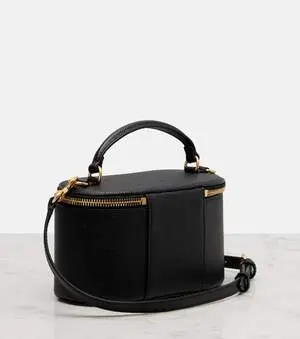 Valentino Garavani Vlogo Mini Leather Vanity Bag - Black