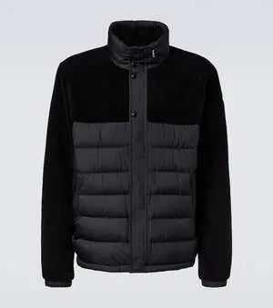 Moncler Mistral Down-paneled Teddy Jacket - Black