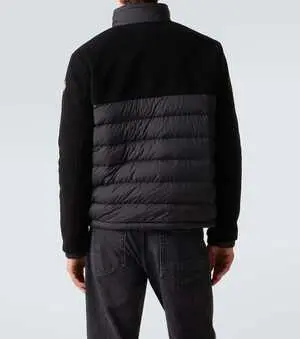 Moncler Mistral Down-paneled Teddy Jacket - Black