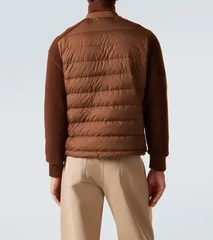 Moncler Down-paneled Teddy Cardigan