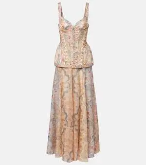 Zimmermann Rebellion Floral Linen Gown