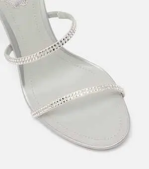 Rene Caovilla Cleo Embellished Satin Sandals