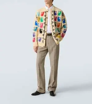 Valentino Garavani Jacquard Virgin Wool Cardigan