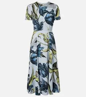 Erdem Floral Print Midi Dress