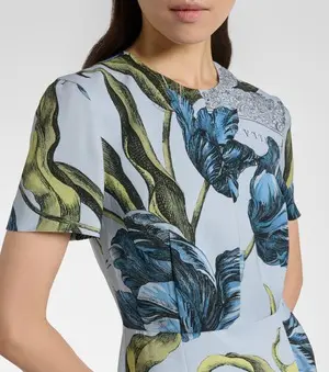 Erdem Floral Print Midi Dress