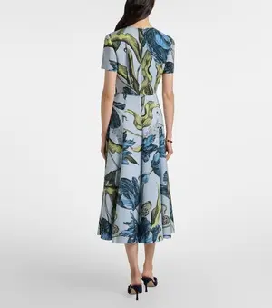 Erdem Floral Print Midi Dress