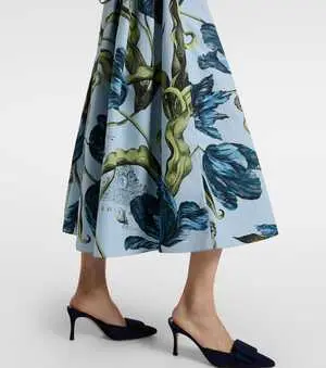 Erdem Floral Cotton Midi Shirt Dress