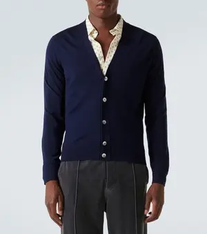 TOM FORD Wool Cardigan - Blue
