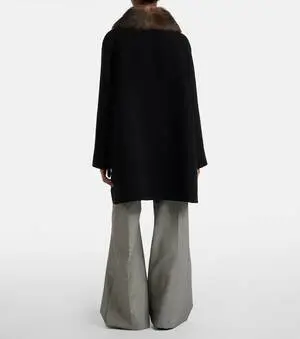 Valentino Garavani Shearling-trimmed Virgin Wool Coat
