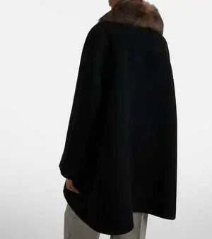 Valentino Garavani Shearling-trimmed Virgin Wool Coat