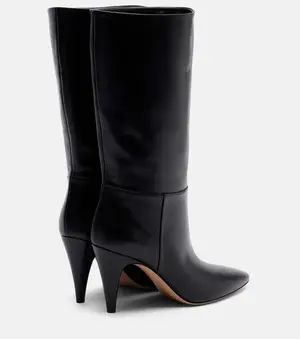 GIANVITO ROSSI Elise 85 Leather Mid-calf Boots