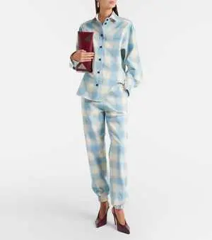 Attico Plaid Cotton And Wool Shirt