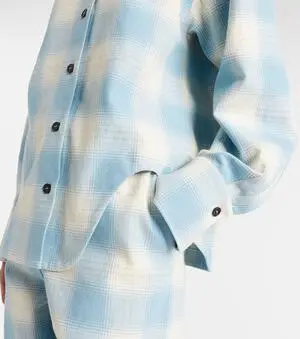 Attico Plaid Cotton And Wool Shirt