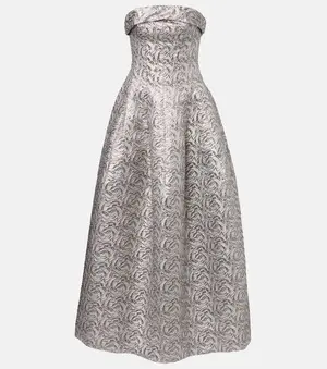Simkhai Metallic-effect Bustier Gown
