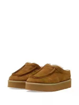 Clarks Meare Platform Slippers - Brown