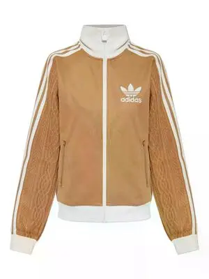 Adidas Knitted-sleeve Zip-up Sweatshirt