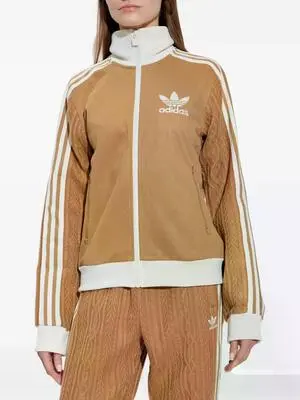 Adidas Knitted-sleeve Zip-up Sweatshirt