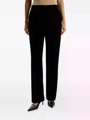 12 STOREEZ Velvet Straight-leg Trousers