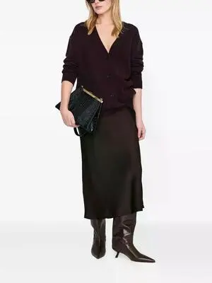 ANINE BING Elasticated Bar Midi Skirt - Brown