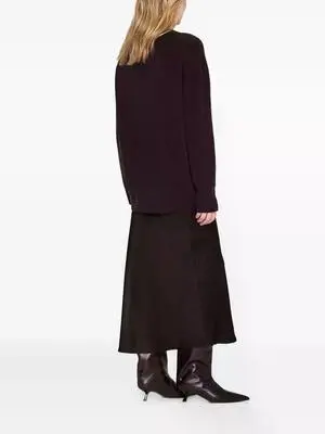 ANINE BING Elasticated Bar Midi Skirt - Brown