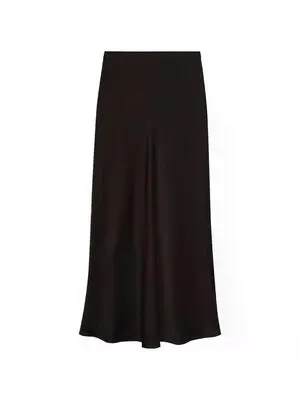 ANINE BING Elasticated Bar Midi Skirt Brown
