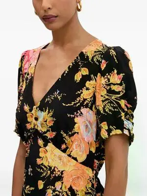 NEVER FULLY DRESSED A-line Floral Mini Dress