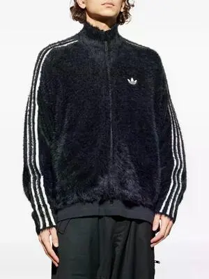 Adidas 3-stripes Zip-up Cardigan - Black