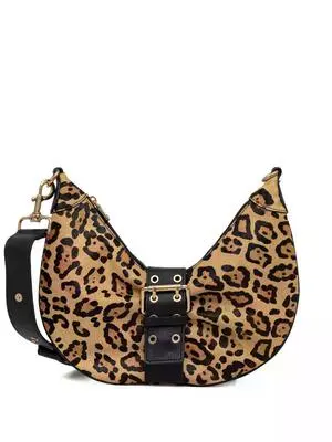 MARCIANO Leopard-print Half-moon Shoulder Bag