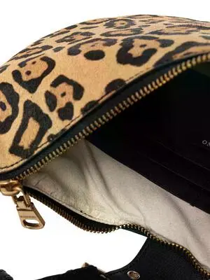 MARCIANO Leopard-print Half-moon Shoulder Bag