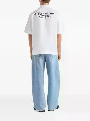 Givenchy Shirt In Poplin With Stamp Print - White