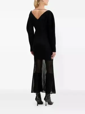BOSS Puff-sleeved Midi Dress