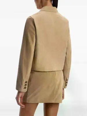 12 STOREEZ Lacing-detail Suede Jacket - Neutrals
