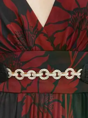 MARCIANO Floral Print Pleated Dress