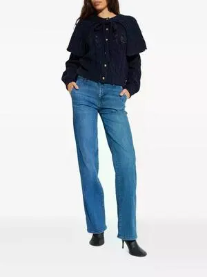 FRAME Cable-knit Cardigan - Blue