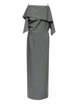 MAISON MARGIELA Ruffled Maxi Dress - Grey