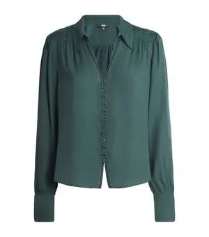 Paige Long Sleeve Viscose Blend Blouse
