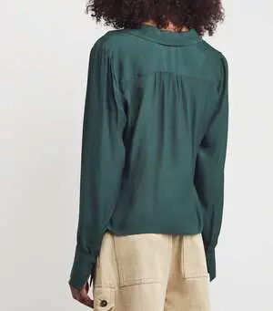 Paige Long Sleeve Viscose Blend Blouse