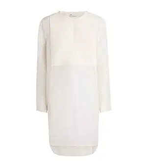 Tory Burch Linen-silk Pleated Mini Kaftan