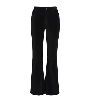Rag & Bone Velvet Dahlia Mid-rise Flared Jeans