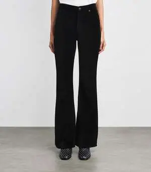 Rag & Bone Velvet Dahlia Mid-rise Flared Jeans