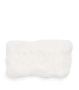 YVES SALOMON Rabbit Fur Headband - White